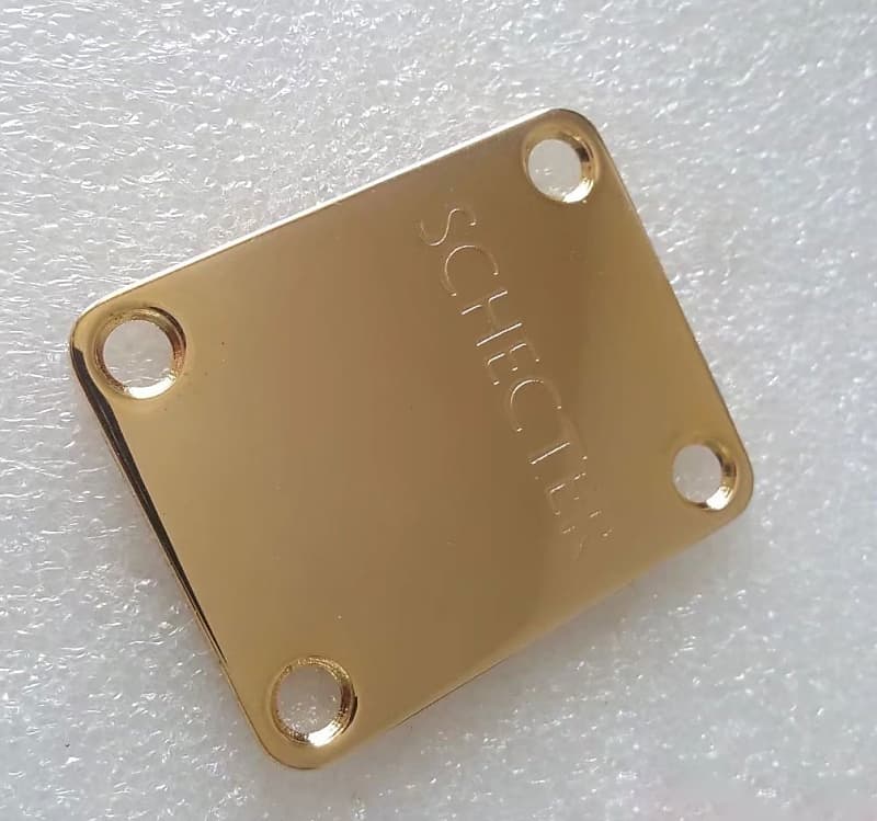 Schecter Guitars Neck Plate in Gold | Reverb