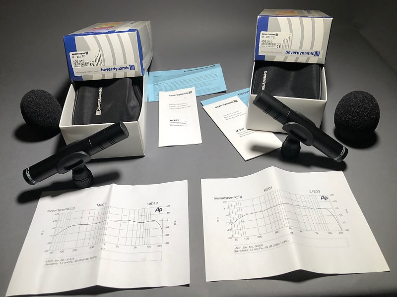 Beyerdynamic M201 TG Microphone Pair Vintage Hypercardioid | Reverb