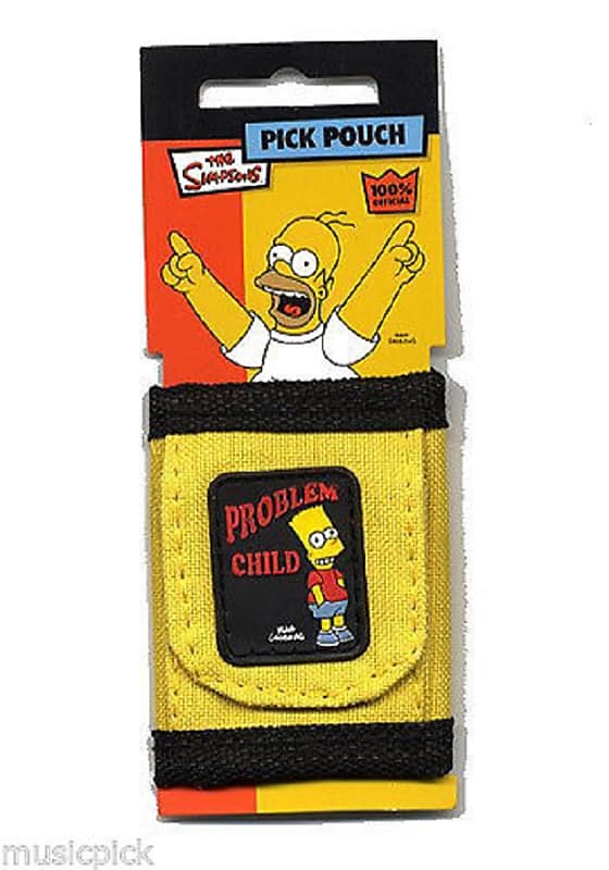 The Simpsons Guitar Pick Pouch Bart 'Problem Child ' NEW | Reverb