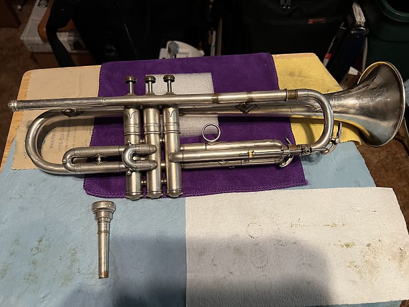 1928 Conn 22B Silver trumpet | Reverb