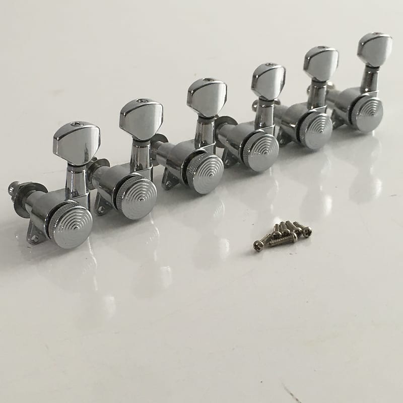 6 Schaller Style Lefty Chrome Locking Guitar Tuner Lightly | Reverb