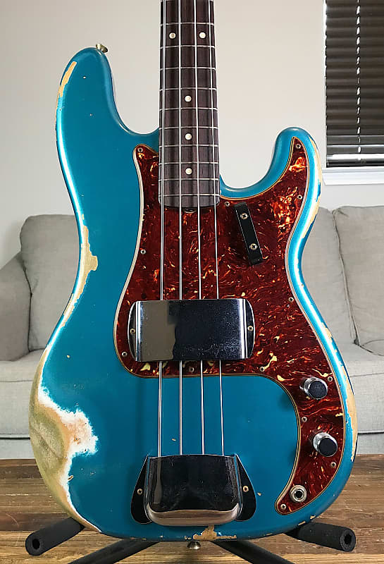 2021 Fender Custom Shop '63 Relic Precision Bass ~ Ocean | Reverb