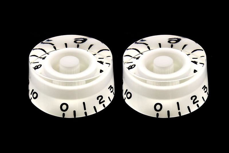Vintage Style Speed Knobs Set of 2 White | Reverb