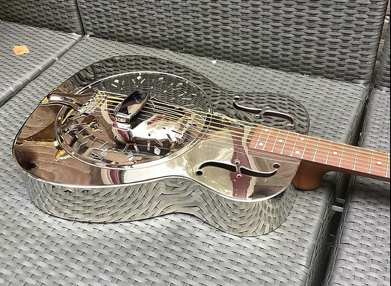 Dobro Hound Dog M-14 - Chrome metal body resonator | Reverb Australia