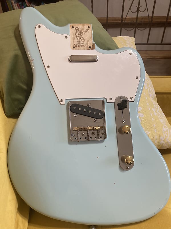 Warmoth Jazzcaster Sonic Blue LOADED BODY ONLY | Reverb