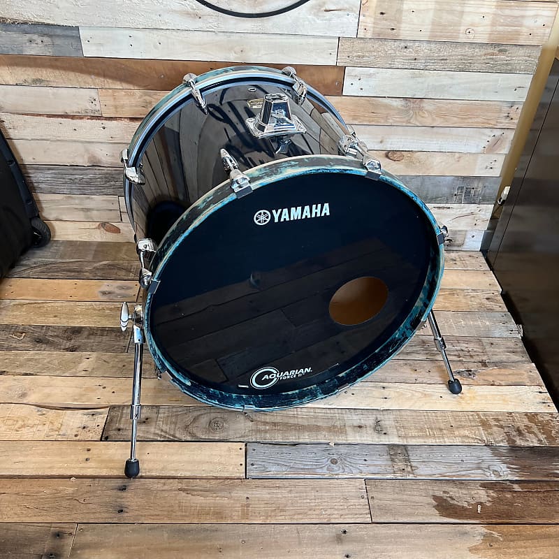 Yamaha Tour Custom 22”x16” Blue Bass Drum Maple | Reverb