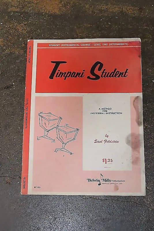 "Timpani Student: Level 2" Drum Instructional Book by Saul | Reverb