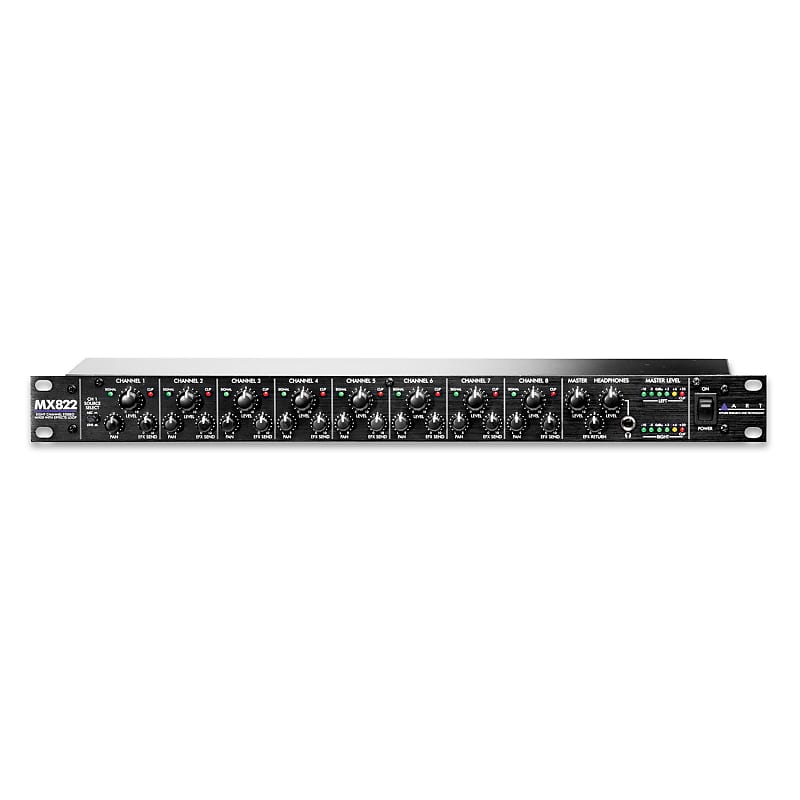ART MX822 8-channel Rack Mixer with 8 Mono/Stereo Inputs, XLR | Reverb