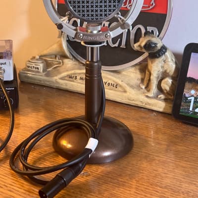 Rare 1930's Ring-Mounted Dynamic Microphone, works on any | Reverb