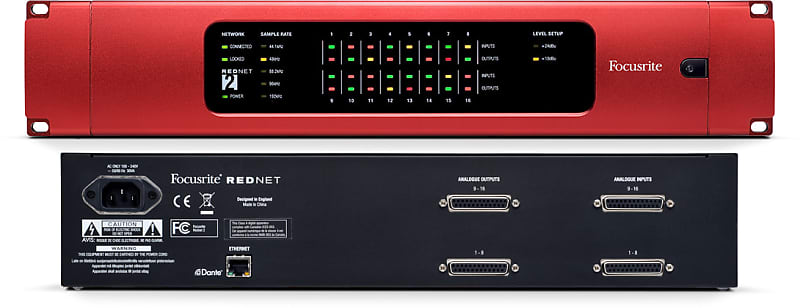 Focusrite RedNet 2 Dante Audio Interface 2014 - Red | Reverb
