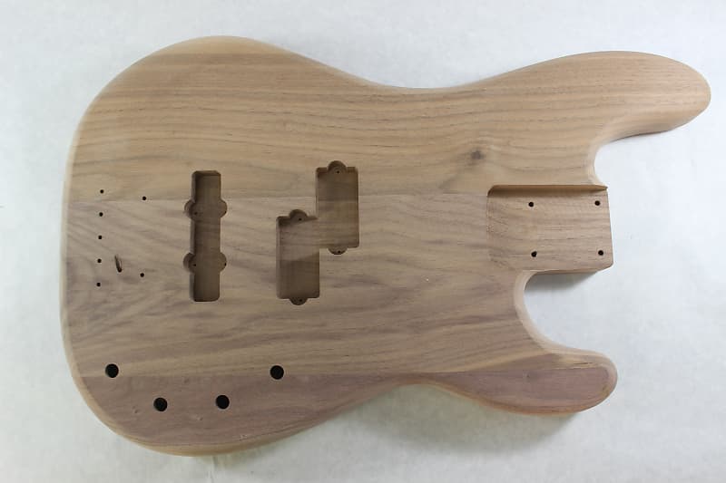 Unfinished Walnut P/J bass guitar body - fits fender necks | Reverb