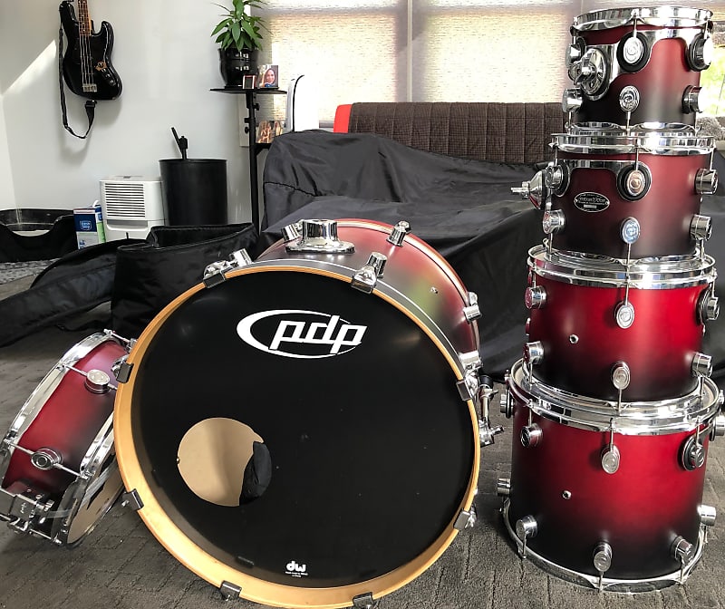PDP (DW) FS Series Drum Kit Cherry/Black Fade | Reverb