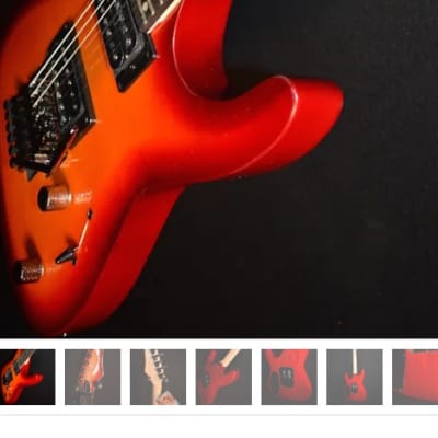 Dean Custom C350 Floyd Trans Amberburst Electric Guitar! | Reverb