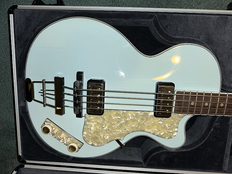 Hofner Bass guitar German 500/2 Club bass 2012 Light Blue | Reverb