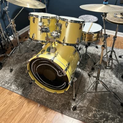 Tama Granstar Drum set in Silky Yellow finish - 22,12,13,16 | Reverb
