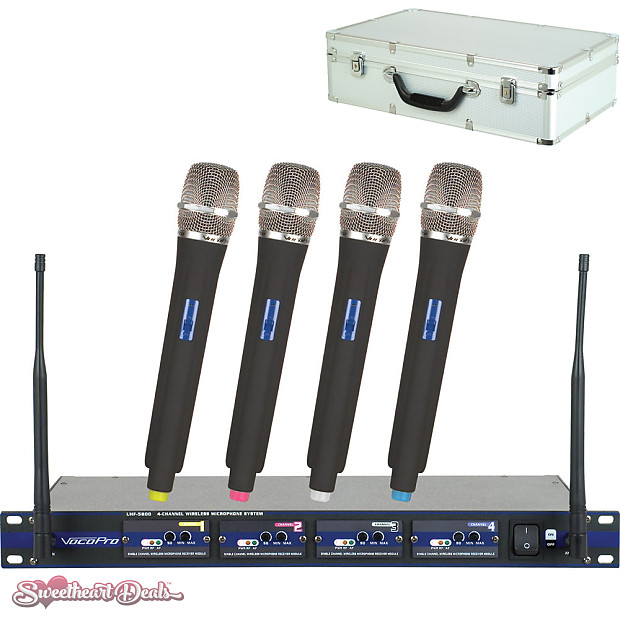 VocoPro UHF-5800-5 4-Channel UHF Wireless Microphone System | Reverb