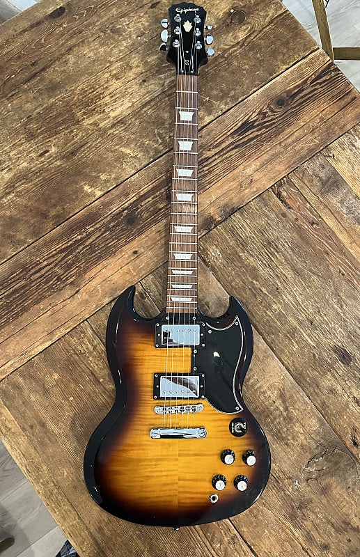Epiphone SG 400 Deluxe 2005 - tobacco burst | Reverb