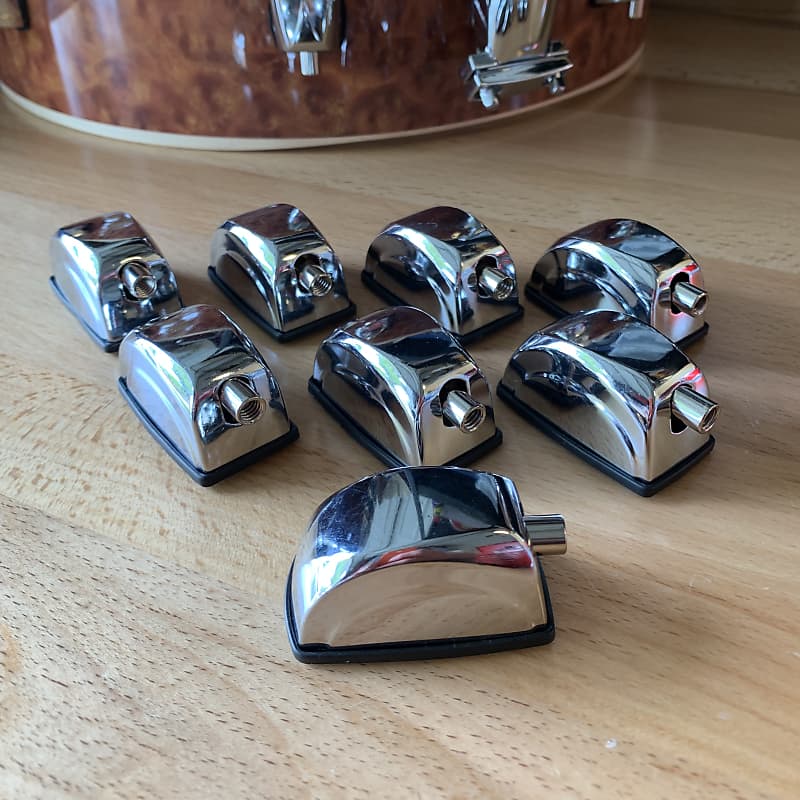Art Deco Style Die Cast Lugs w/ Gaskets for Toms & Bass | Reverb