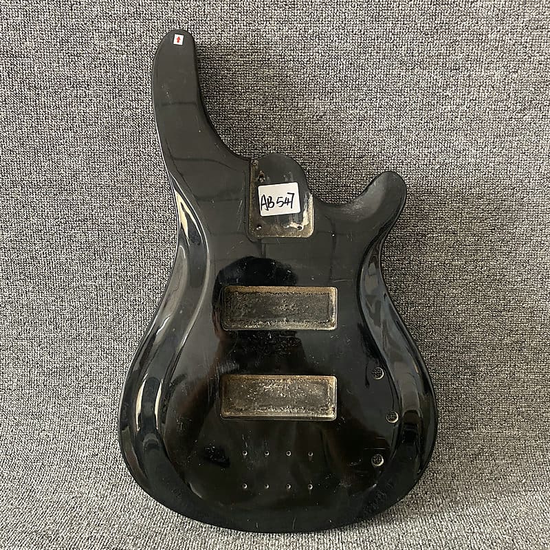 Glossy Black Solid Basswood Bass Guitar Body DIY | Reverb