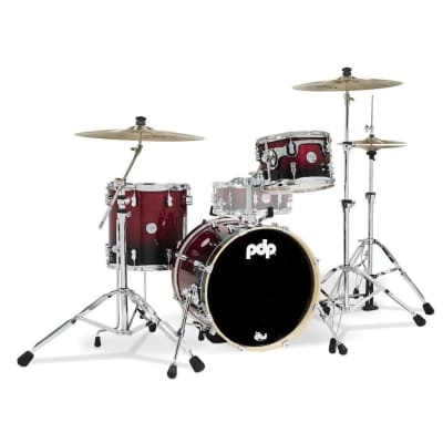 PDP Concept Maple 3pc Drum Kit - "Red to Black Sparkle" | Reverb