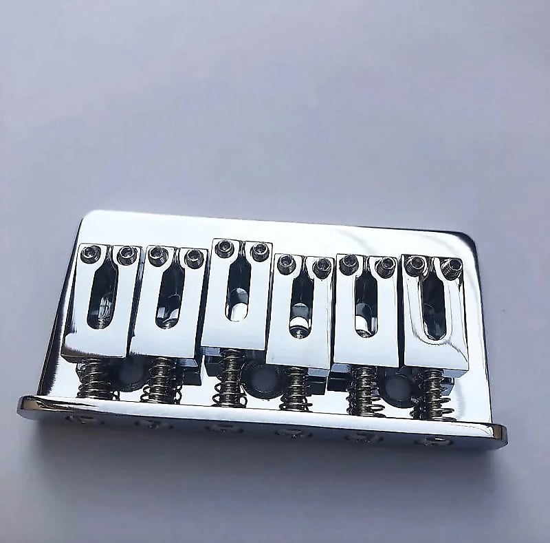 Chrome Strat Tele Style Guitar Fixed Hardtail Bridge | Reverb