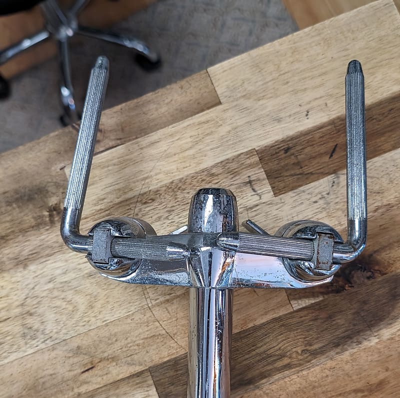 Premier Vintage lokfast double tom post (oval) - Chrome | Reverb