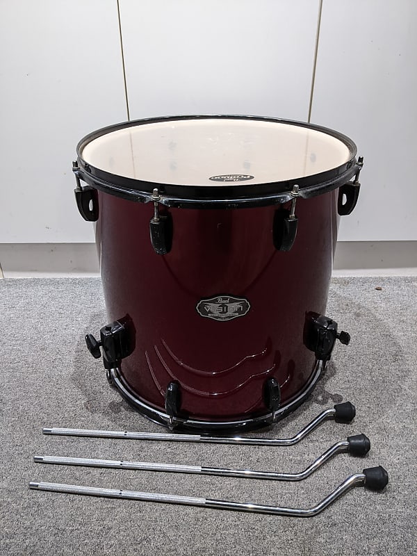 Pearl Vision Floor Tom 16" Wine Red SST Birch Ply with Legs | Reverb