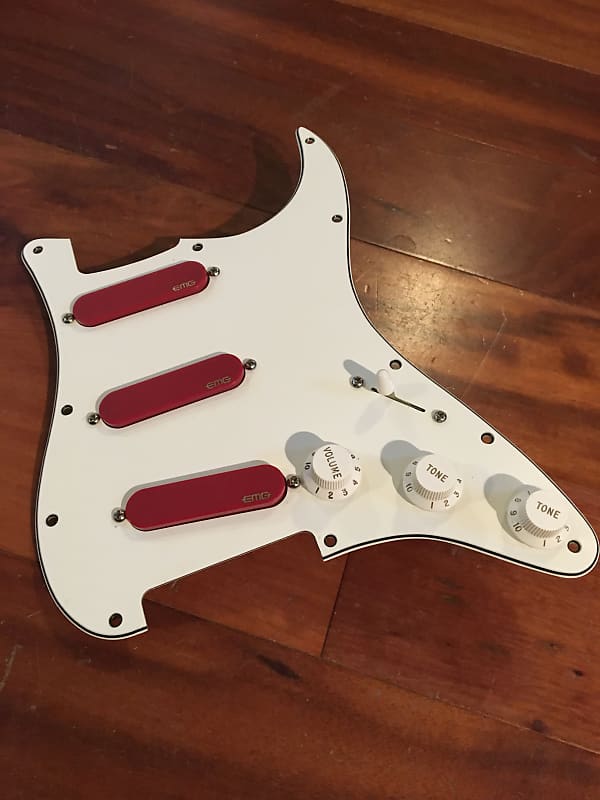 EMG Red SA Active Fender Strat Pickup Assembly Stratocaster | Reverb