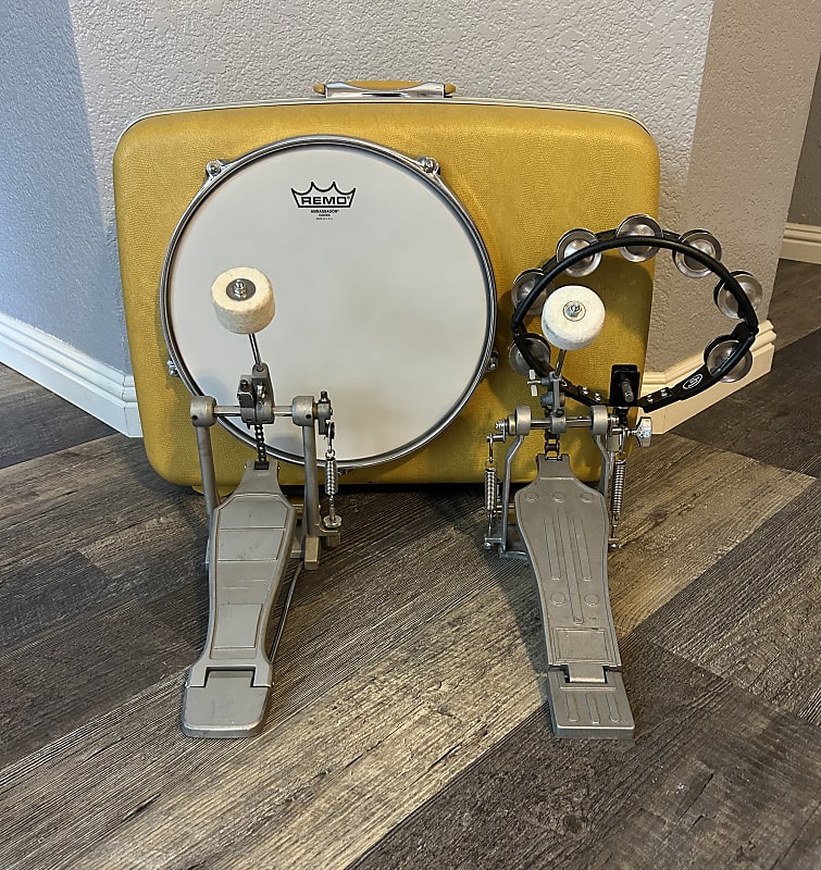 “YELLA” busker style suitcase drum by Vintage Suitcase Kick | Reverb