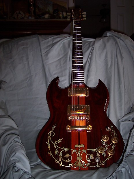 private builder SG 2009 dark natural NECK THROUGH | Reverb