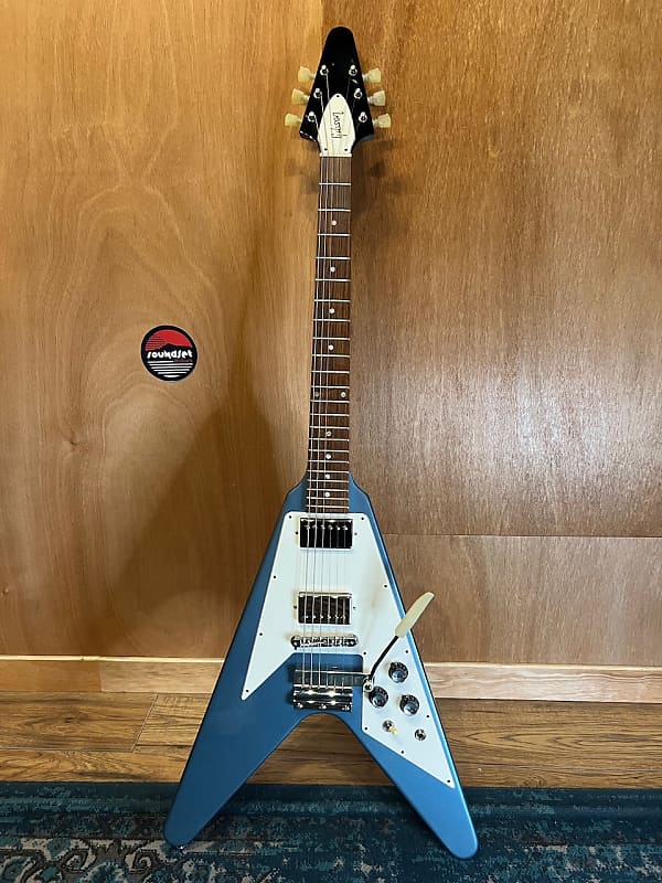 Gibson Flying V 1967 Reissue Maestro 2014 - Pelham blue | Reverb