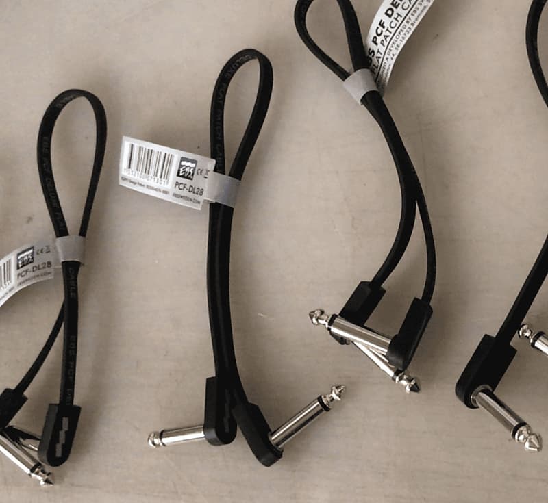 EBS PCF-DL28 Deluxe Flat Patch Cable - Right Angle to Right | Reverb