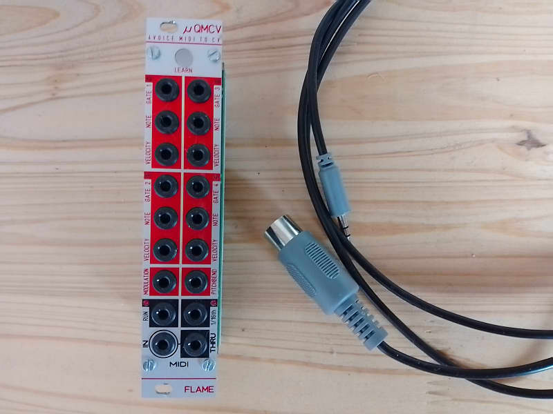Flame µQMCV four-voice polyphonic MIDI-to-CV Interface | Reverb