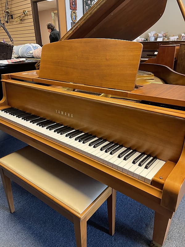 Yamaha Baby Grand Piano G1 1980s Neutral Wood Satin Finish | Reverb