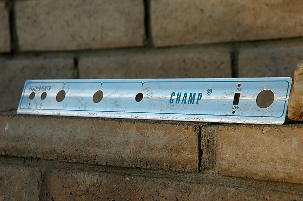 Fender Champ Amp Faceplate 1975 Silverface | Reverb