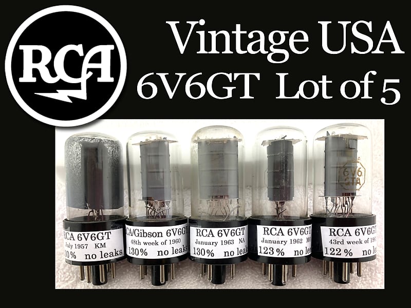 Vintage RCA 6V6 Lot of 5 Strong | Reverb