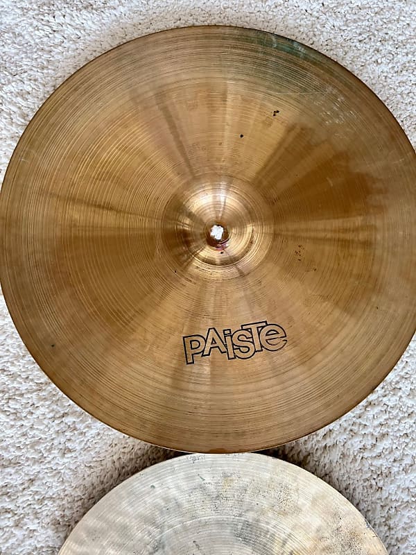 Used pair of cymbals - Paiste 20" ride and Sabian 16" B20 | Reverb