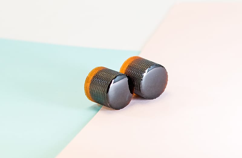 Deep Tobacco Gentle Knurl Knob Duo | Reverb