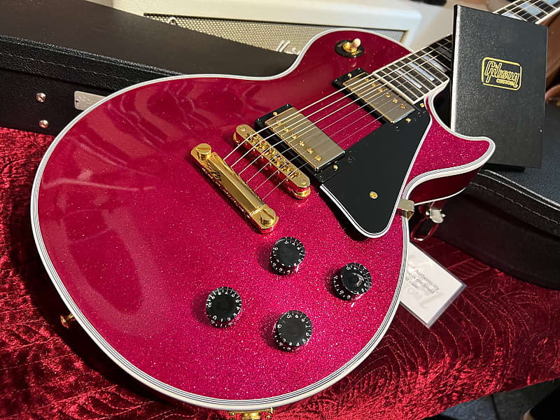 Gibson Made 2 Measure Custom Shop Les Paul 2022 Pink Sparkle | Reverb