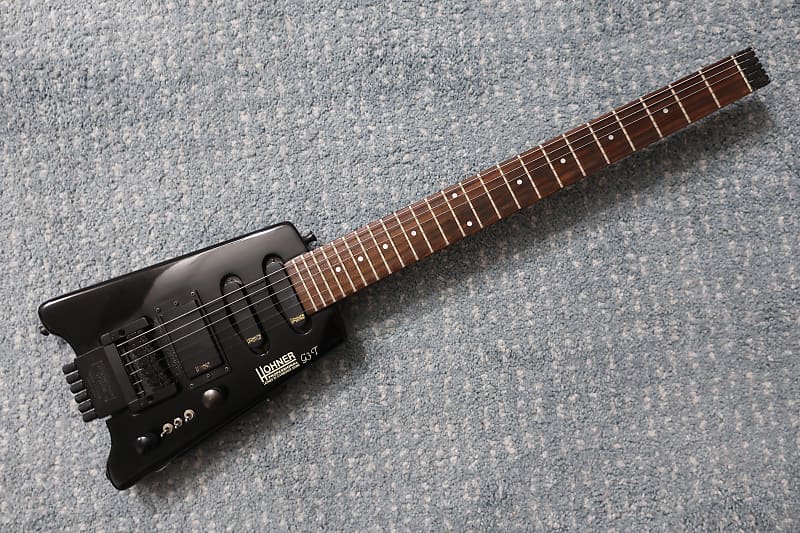 Vintage 1980s Hohner G2T Headless Guitar Steinberger Black | Reverb UK