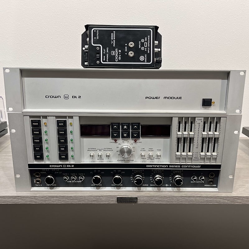 Crown DL-2 Preamp & Controller w/ DL2 Power Supply and Phono | Reverb