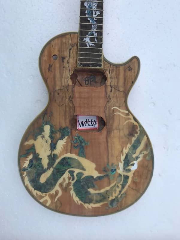 Unfinished LP Les Paul Style Guitar Body, Dragone Abalone | Reverb