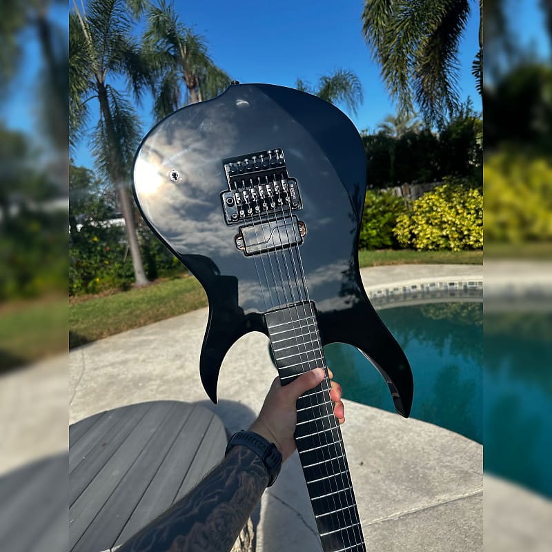 Custom 7 String Stealth Black - WKM Guitars | Reverb