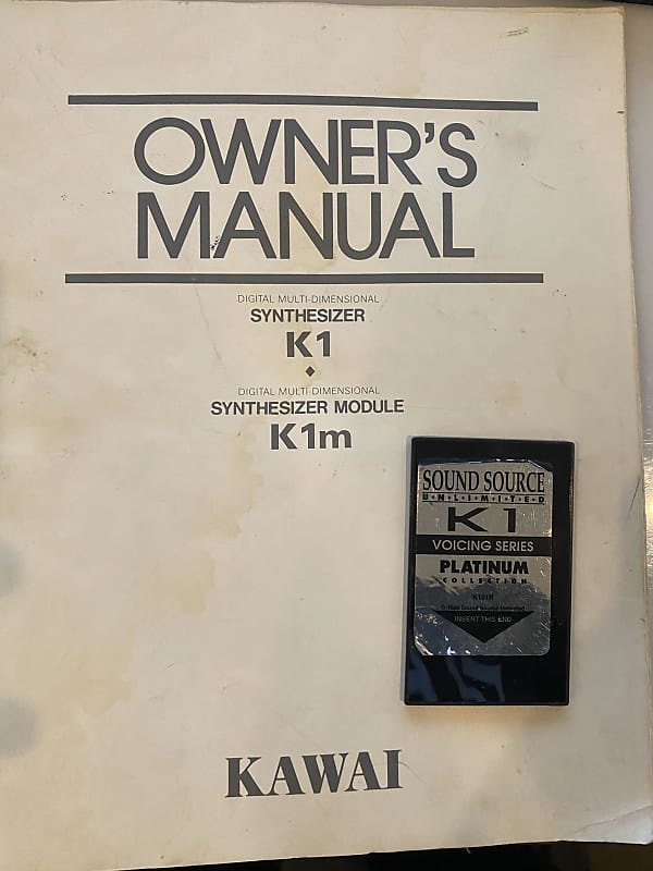 Kawai K1 K1m manual and voice cartridge 1980s Black | Reverb