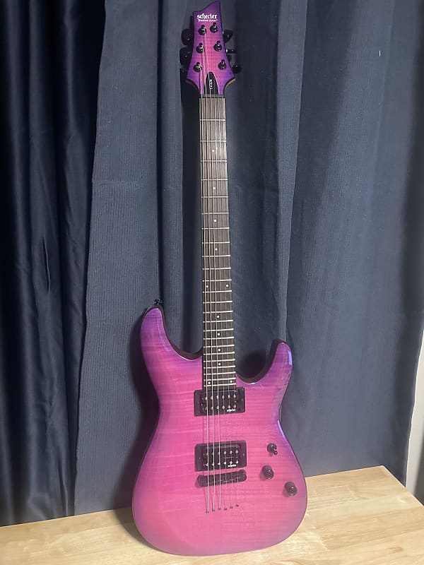 Schecter C1+ MONSTER PINK 2020 - Pink Burst | Reverb