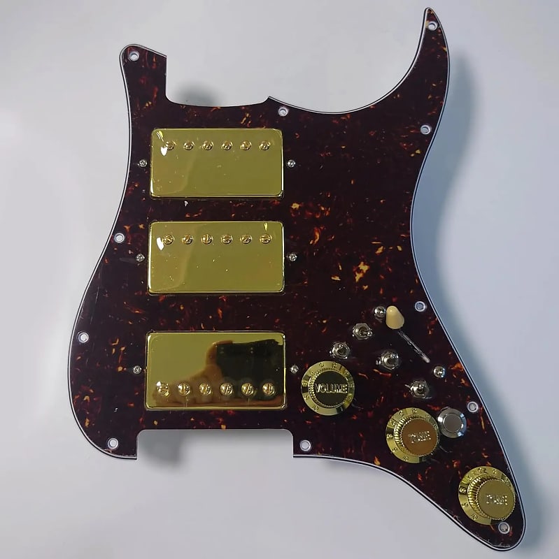 Tortoise Shell Strat Style Guitar HHH Loaded Prewired | Reverb UK