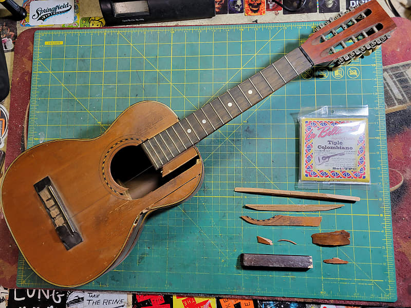 Vintage Tiple for Parts or Repair w/Bella Strings, Good Neck | Reverb