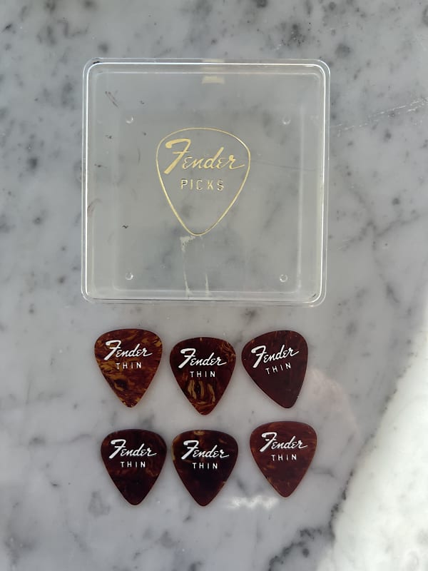 Circa 1961-1964 Fender Picks Case Plectrum Plectra Rare | Reverb