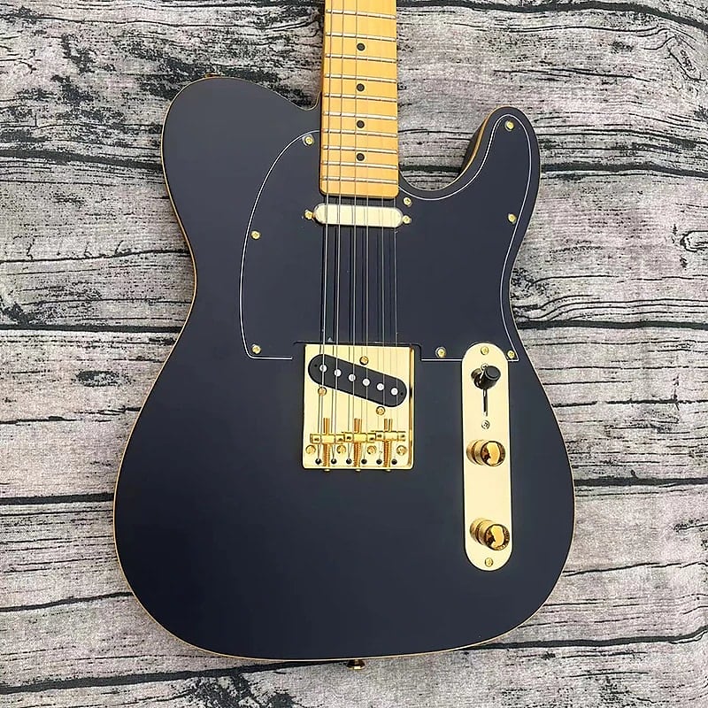 Matte Black Telecaster Style Guitar - Maple | Reverb Australia