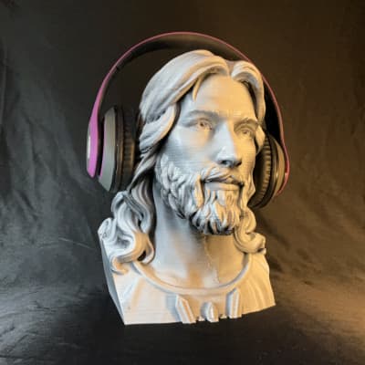Jesus Christ Headphone Stand! "Black and White Fade" Headset | Reverb
